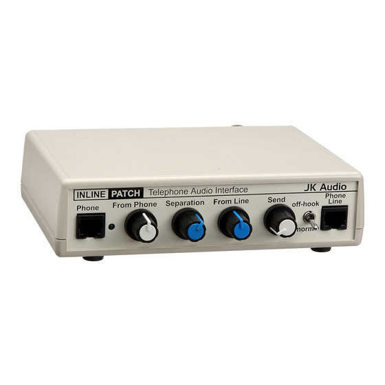 JK AUDIO INLINEPATCH USER MANUAL Pdf Download | ManualsLib