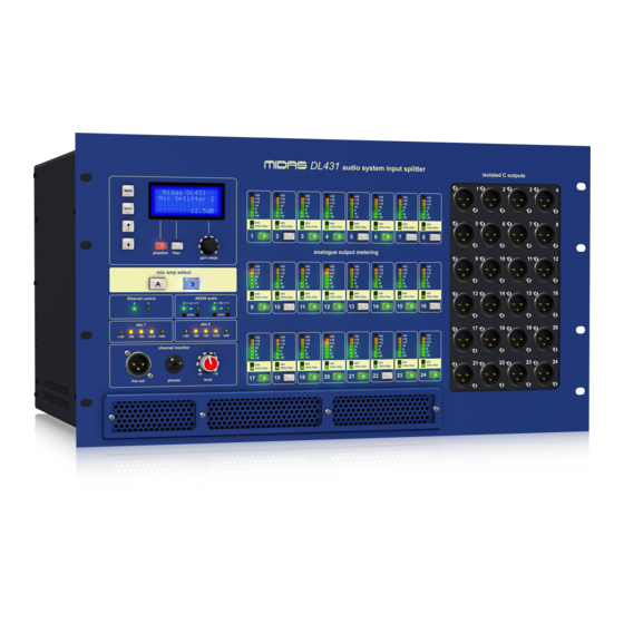 MIDAS XL8 DL431 OPERATOR'S MANUAL Pdf Download | ManualsLib