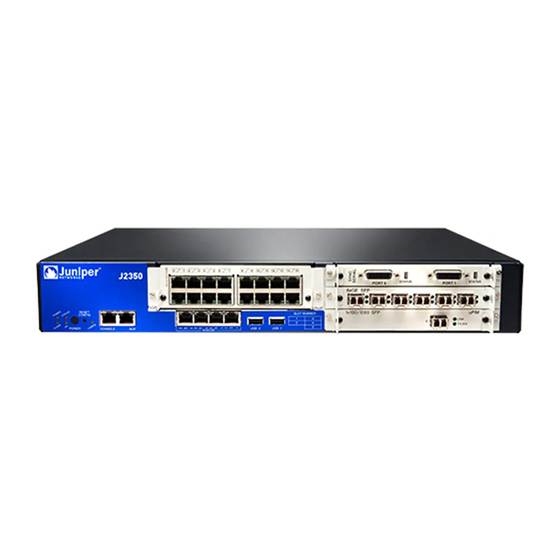 JUNIPER J-SERIES SERVICES ROUTER J2320 GETTING STARTED MANUAL Pdf Download | ManualsLib