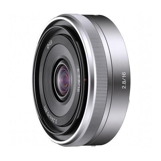 SONY SEL16F28 OPERATING INSTRUCTIONS Pdf Download | ManualsLib