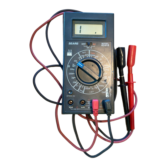 SEARS 82413 OPERATOR'S MANUAL Pdf Download | ManualsLib