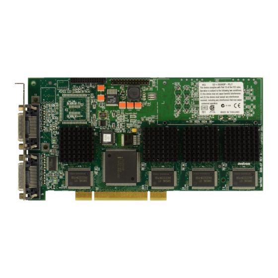 MATROX G200 MMS USER MANUAL Pdf Download | ManualsLib