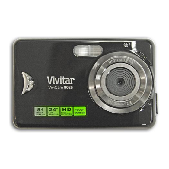 VIVITAR VIVICAM 8025 USER MANUAL Pdf Download | ManualsLib
