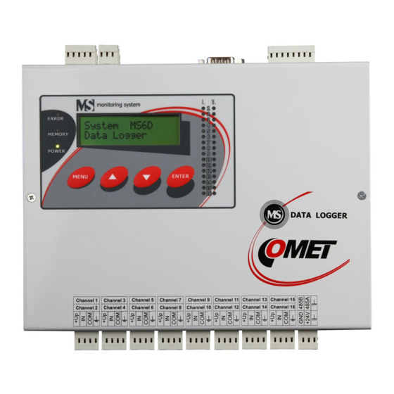 Comet MS6D Data Logger Manuals
