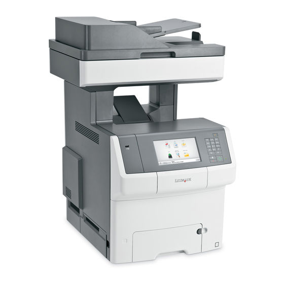 LEXMARK X748DE PRODUCT SPECIFICATIONS Pdf Download | ManualsLib