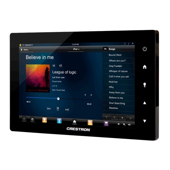 CRESTRON TSW-550 CONFIGURATION MANUAL Pdf Download | ManualsLib