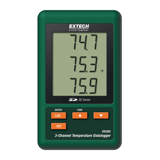 EXTECH INSTRUMENTS SD200 USER MANUAL Pdf Download | ManualsLib