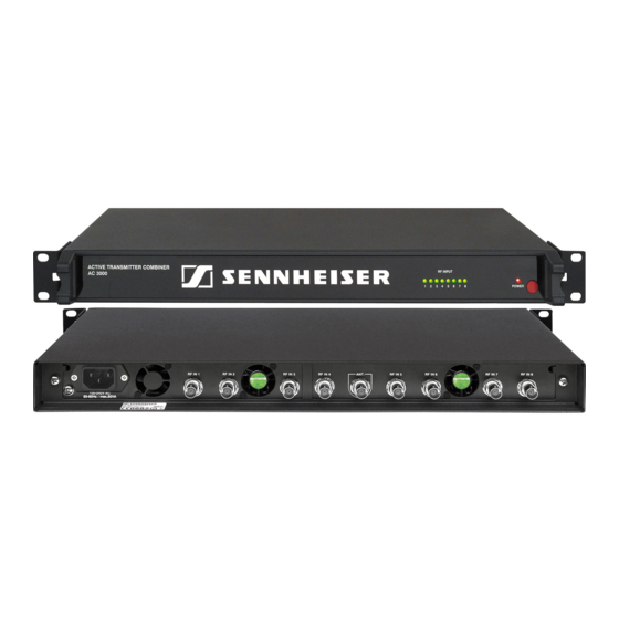 SENNHEISER AC 3000 INSTRUCTIONS FOR USE MANUAL Pdf Download | ManualsLib