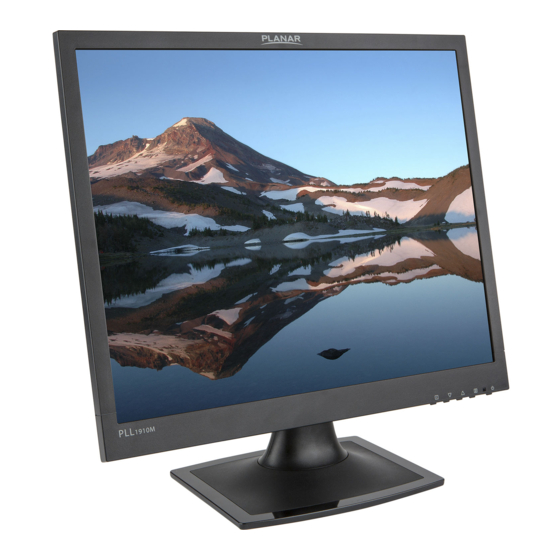 PLANAR PLL1910M USER MANUAL Pdf Download | ManualsLib
