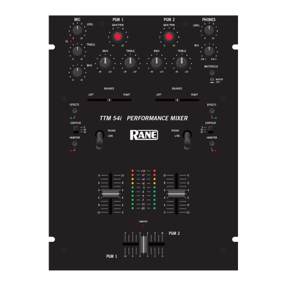 RANE TTM 54 OPERATOR'S MANUAL Pdf Download | ManualsLib