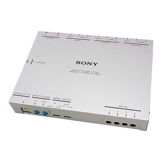 SONY XT-P50V OPERATING INSTRUCTIONS Pdf Download | ManualsLib