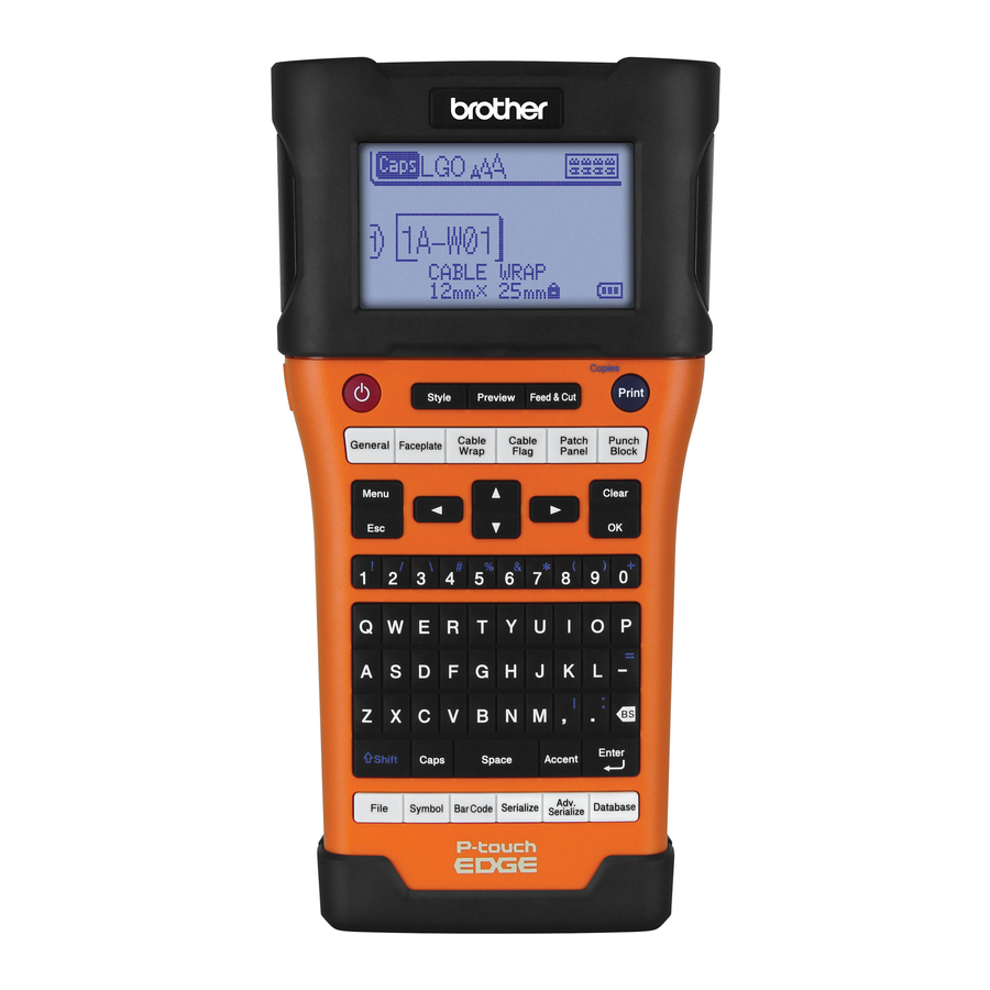 BROTHER P-TOUCH PT-E500 QUICK SETUP MANUAL Pdf Download | ManualsLib