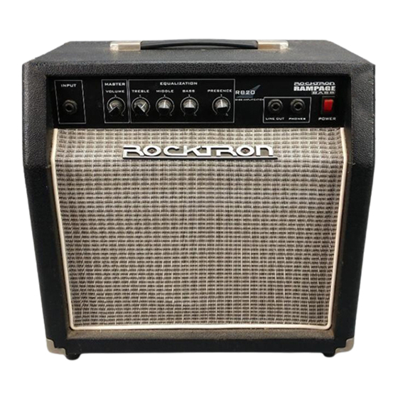 ROCKTRON RAMPAGE RB20 INSTRUCTION MANUAL Pdf Download | ManualsLib