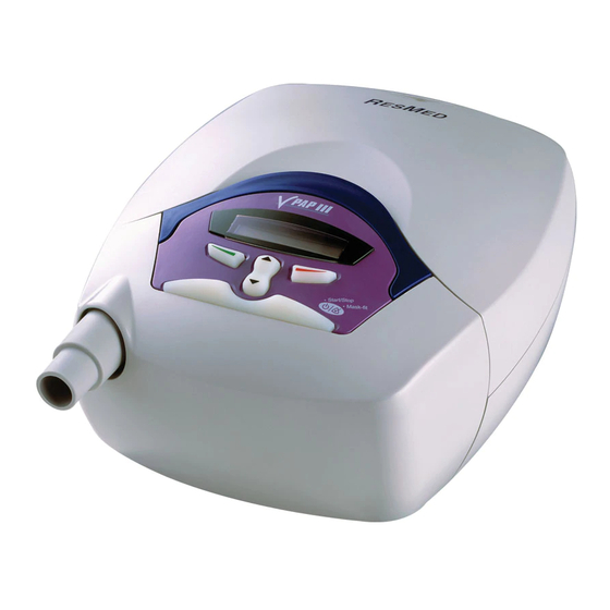 RESMED VPAP III USER MANUAL Pdf Download | ManualsLib