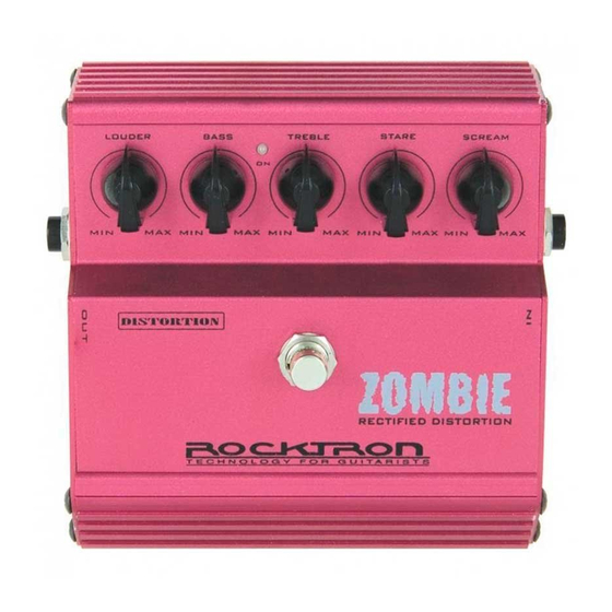 ROCKTRON ZOMBIE INSTRUCTION MANUAL Pdf Download | ManualsLib