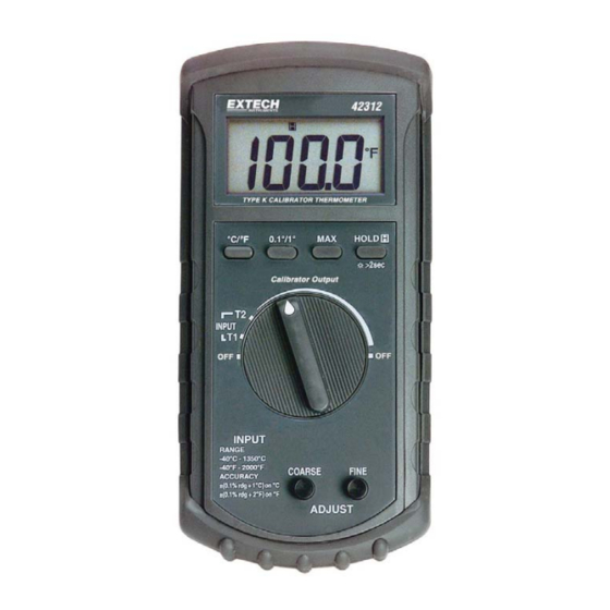 EXTECH INSTRUMENTS 42311 USER MANUAL Pdf Download | ManualsLib