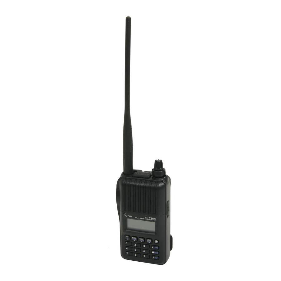 ICOM IC-T70A INSTRUCTION MANUAL Pdf Download | ManualsLib