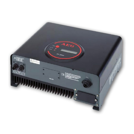 AEG PROTECT PV 2000 OPERATING INSTRUCTIONS MANUAL Pdf Download | ManualsLib