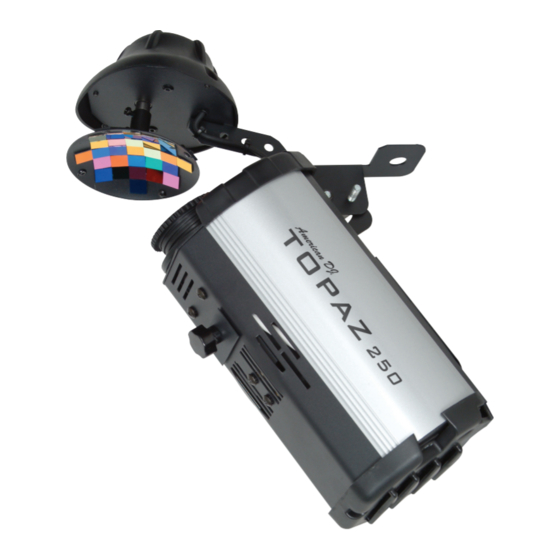 AMERICAN DJ TOPAZ 250 USER INSTRUCTION Pdf Download | ManualsLib