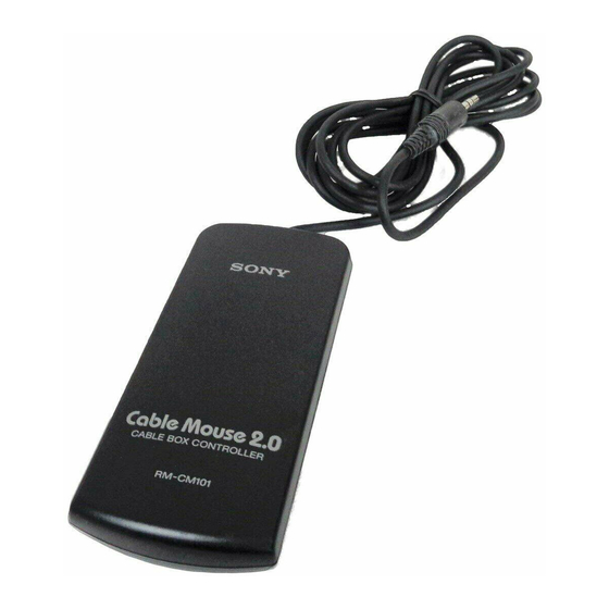 SONY RM-CM101 OPERATING INSTRUCTIONS MANUAL Pdf Download | ManualsLib