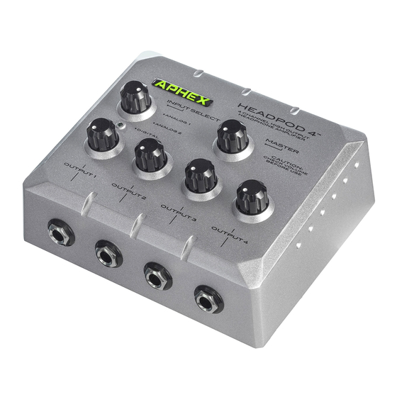 APHEX HEADPOD 4 OWNER'S MANUAL Pdf Download | ManualsLib