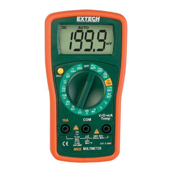 EXTECH INSTRUMENTS MN35 USER MANUAL Pdf Download | ManualsLib