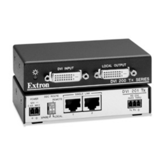 EXTRON ELECTRONICS DVI 201 TX/RX USER MANUAL Pdf Download | ManualsLib