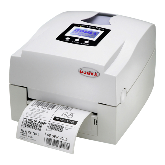 GODEX EZPI1000 SERIES USER MANUAL Pdf Download | ManualsLib