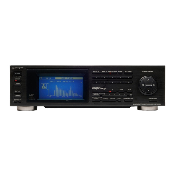 Sony SDP-D905 Manuals | ManualsLib