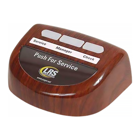 LRS TABLE GENIE TRANSMITTER QUICK SETUP & OPERATION | ManualsLib