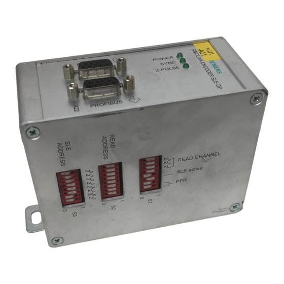 SIEMENS SIMOVERT MASTERDRIVE SLE OPERATING INSTRUCTIONS MANUAL Pdf Download | ManualsLib