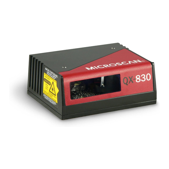 MICROSCAN QX-830 QUICK START MANUAL Pdf Download | ManualsLib