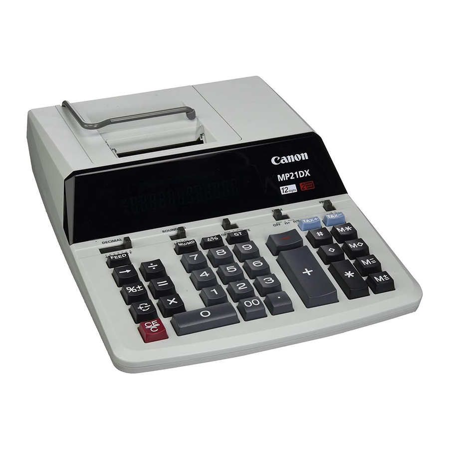 CANON MP21DX INSTRUCTIONS Pdf Download | ManualsLib