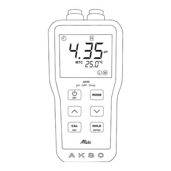 Akso pH Max Manuals | ManualsLib