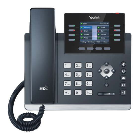 YEALINK T44U USER MANUAL Pdf Download | ManualsLib