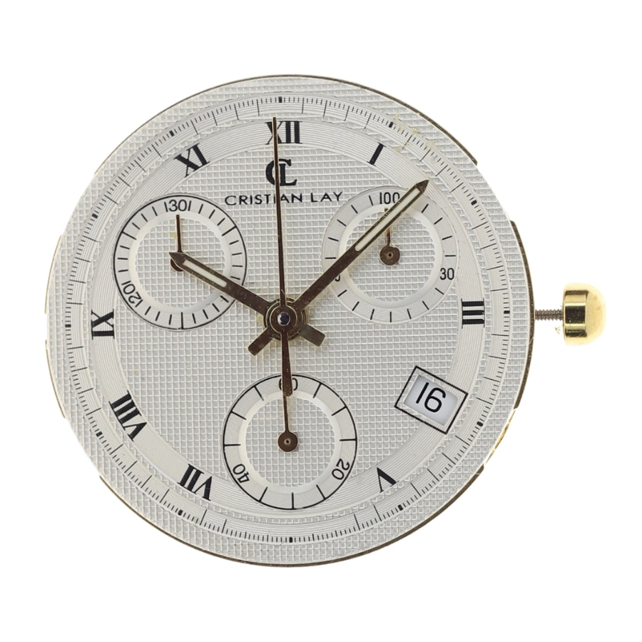 ETA CHRONOGRAPH 251.272 PRODUCT MANUAL Pdf Download | ManualsLib