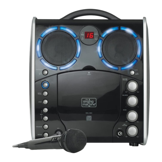 THE SINGING MACHINE SML-383 INSTRUCTION MANUAL Pdf Download | ManualsLib