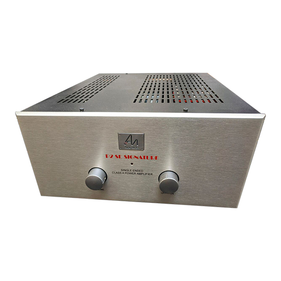 AUDIO NOTE P2 SE SIGNATURE OWNER'S INFORMATION Pdf Download | ManualsLib