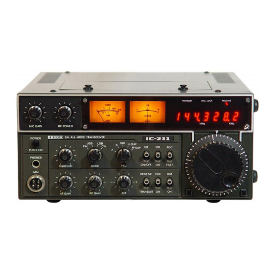 ICOM IC-211 INSTRUCTION MANUAL Pdf Download | ManualsLib