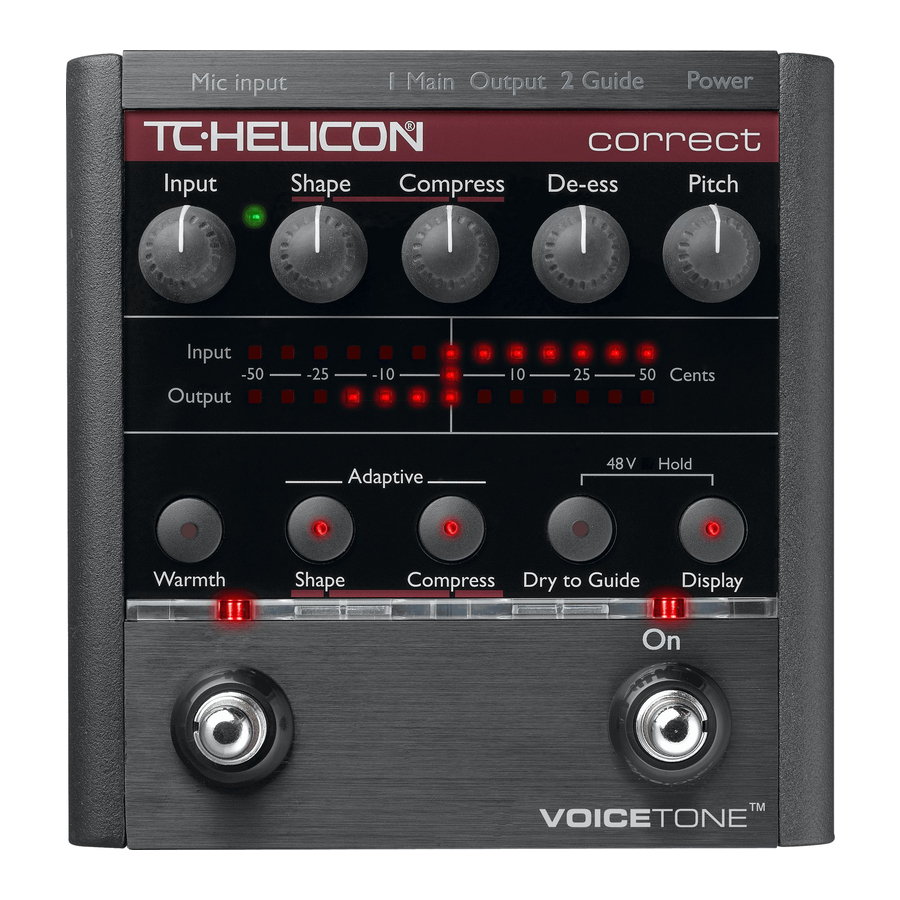 TC-HELICON VOICETONE CORRECT PRODUCT MANUAL Pdf Download | ManualsLib