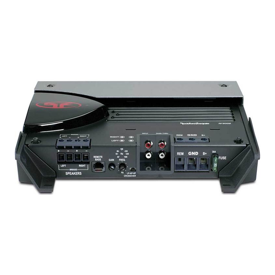 ROCKFORD FOSGATE PUNCH RF2002 INSTALLATION & OPERATION MANUAL Pdf ... ROCKFORD FOSGATE PUNCH RF2002 INSTALLATION & OPERATION MANUAL Pdf ...