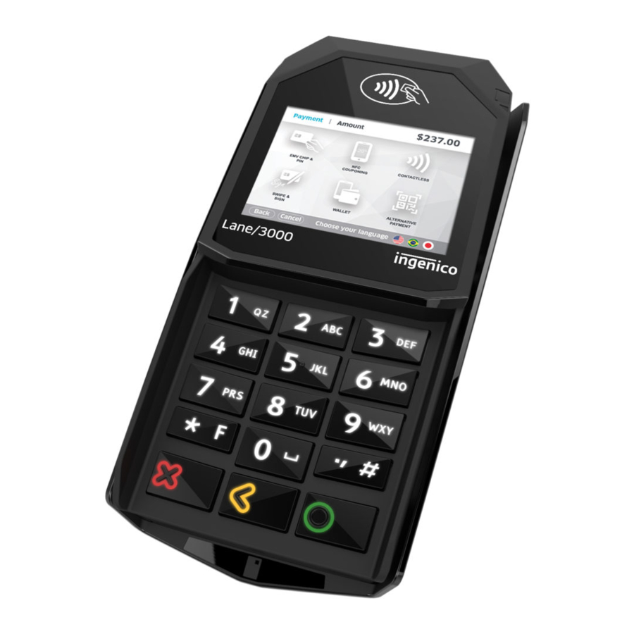 Ingenico Lane 3000 Manual | ManualsLib