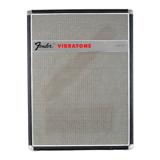 FENDER VIBRATONE OWNER'S MANUAL Pdf Download | ManualsLib