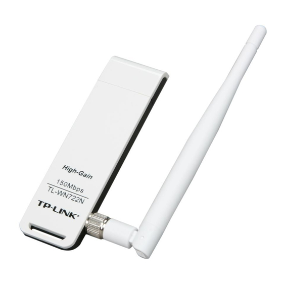TP-LINK TL-WN722N SPECIFICATIONS Pdf Download | ManualsLib