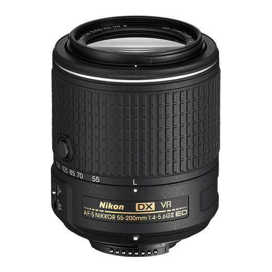 NIKON 55-200MM F/4-5.6G ED-IF AF-S DX VR FEATURES & SPECIFICATIONS Pdf ...