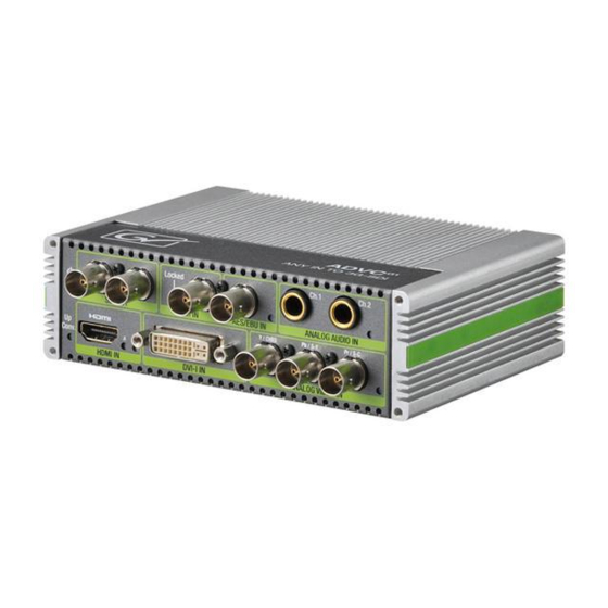 GRASS VALLEY ADVC G1 USER MANUAL Pdf Download | ManualsLib