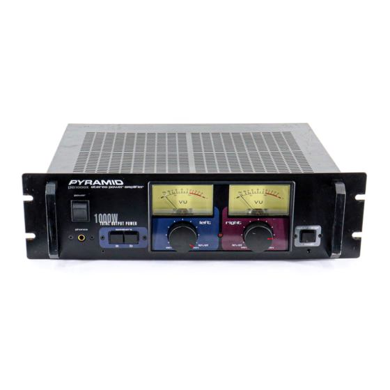 PYRAMID STUDIO PRO PA-1000X USER MANUAL Pdf Download | ManualsLib