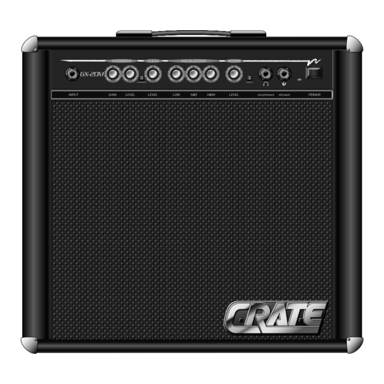 CRATE GX-20R OWNER'S MANUAL Pdf Download | ManualsLib