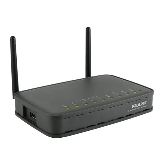 PROLINK WNR1012 QUICK INSTALLATION MANUAL Pdf Download | ManualsLib