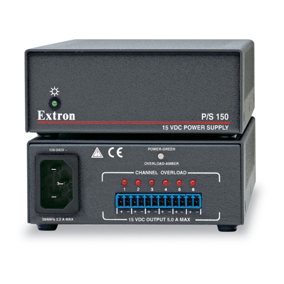 EXTRON ELECTRONICS P/S 150 USER MANUAL Pdf Download | ManualsLib